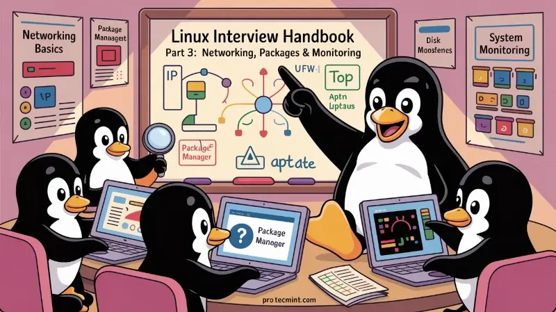 Part #3: Networking, Package Management, and Monitoring (50–79 Questions)